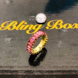 bling box | Jewelry | Blingbox 4k Gold Plate Eternityrhinestone Ring ...
